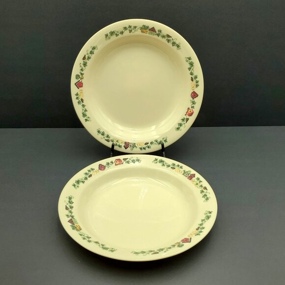 Corelle | Dining | Corelle Garden Home Rim Soup Bowls Birdhouse Ivy ...